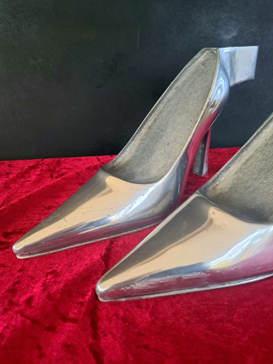 Pair of Solid Metal Stilettos – Norfolk Vintiques